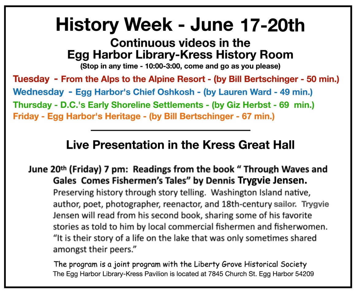 June 17 to June 20: History Week - Kress Pavilion